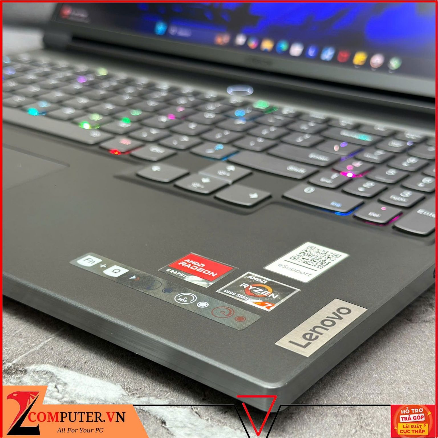 LAPTOP LENOVO LEGION SLIM 7 RYZEN 7 6800H/16GB/SSD 512GB/ VGA RX 6600S 4GB/LCD 16INCH WUXGA 165HZ