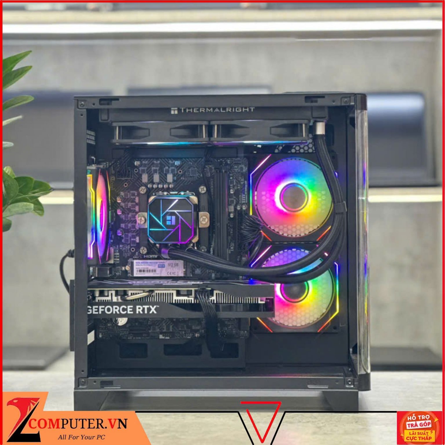 BỘ PC B760M/I5 12400F/RAM 16GB/SSD 512GB/VGA RTX 4060 8G/600W/TẢN AIO 2 ...